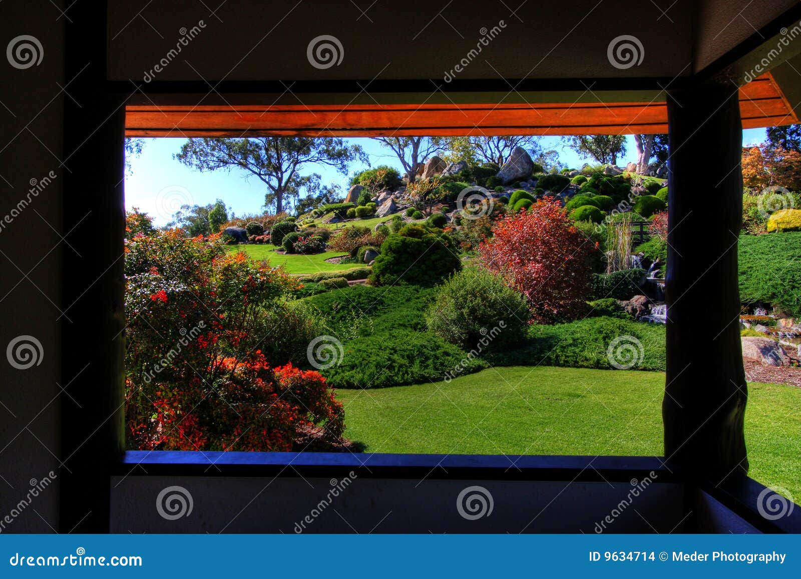 Serene Garden stock photo. Image of japan, cowra, green - 9634714