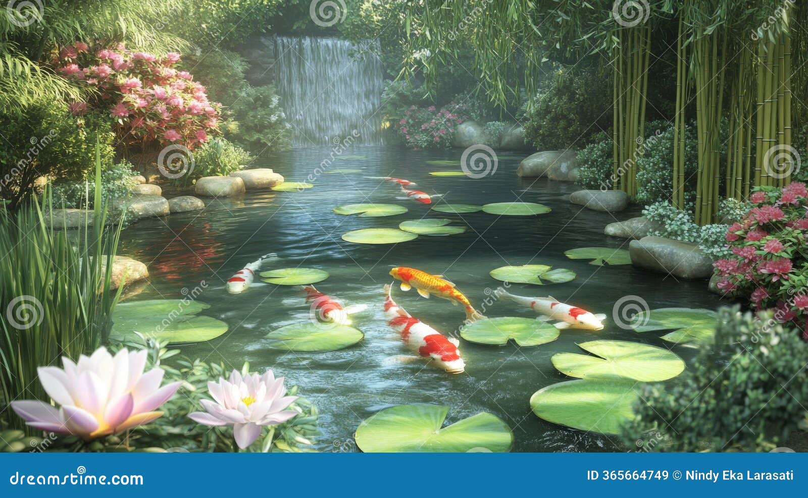 Waterfall Garden Of Art Deco ArchitectureWildlife Silhouette Cutouts ...