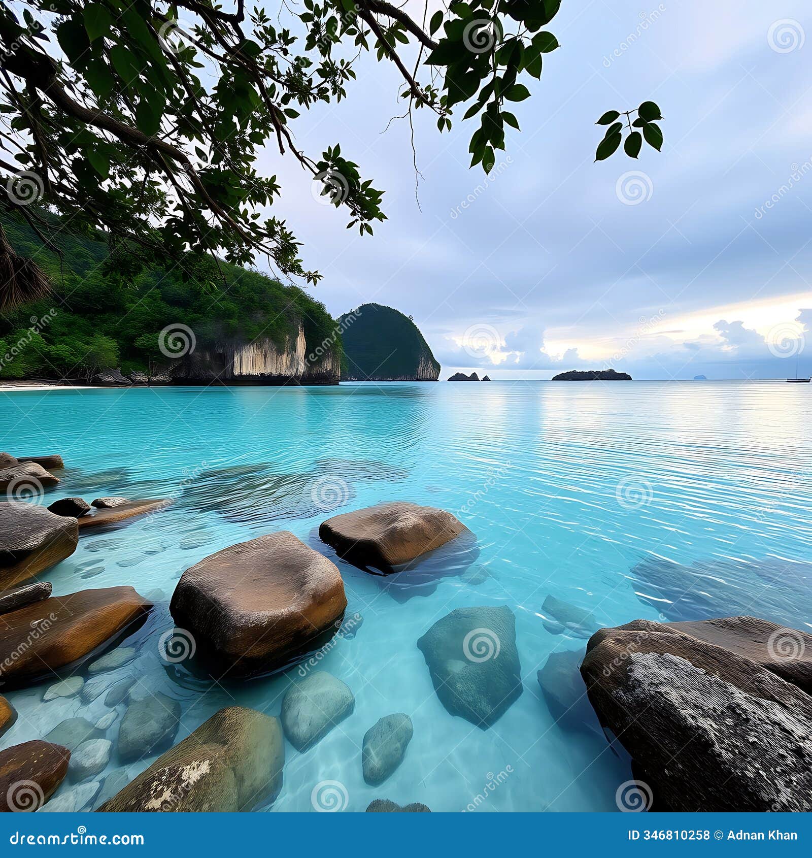 Serene Lagoon Scene With Mangroves And Kayaks Generated By AI Royalty ...