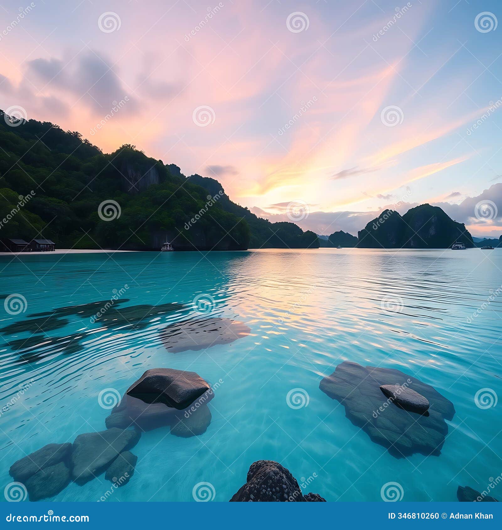 Serene Lagoon Scene With Mangroves And Kayaks Generated By AI Royalty ...