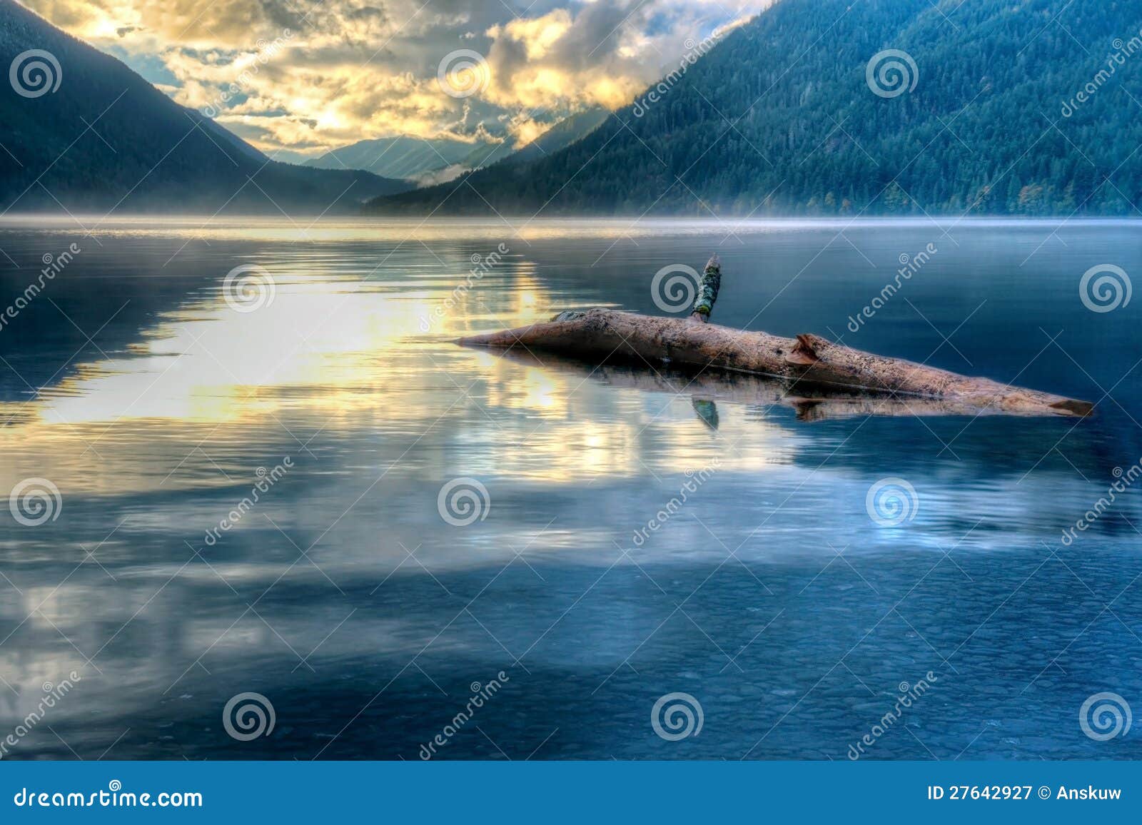 Serene lake view at sunset stock image. Image of national - 27642927