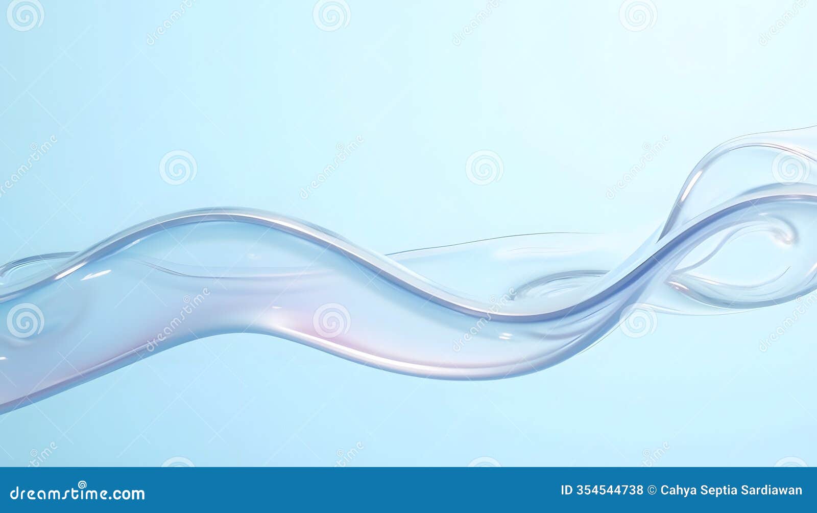 Serene Liquid Flow: Abstract Blue Wave, Iridescent Sheen Stock ...