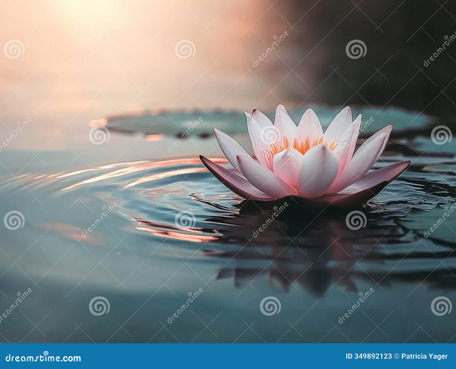 Flower Floating On Swimming Pool Water Stock Photography ...