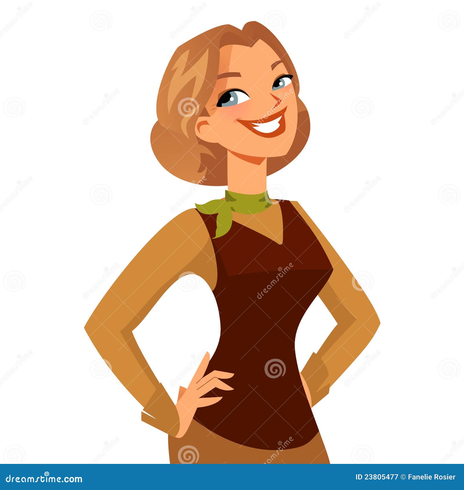 Serene Mature Woman Cartoon Vector | CartoonDealer.com #23805477