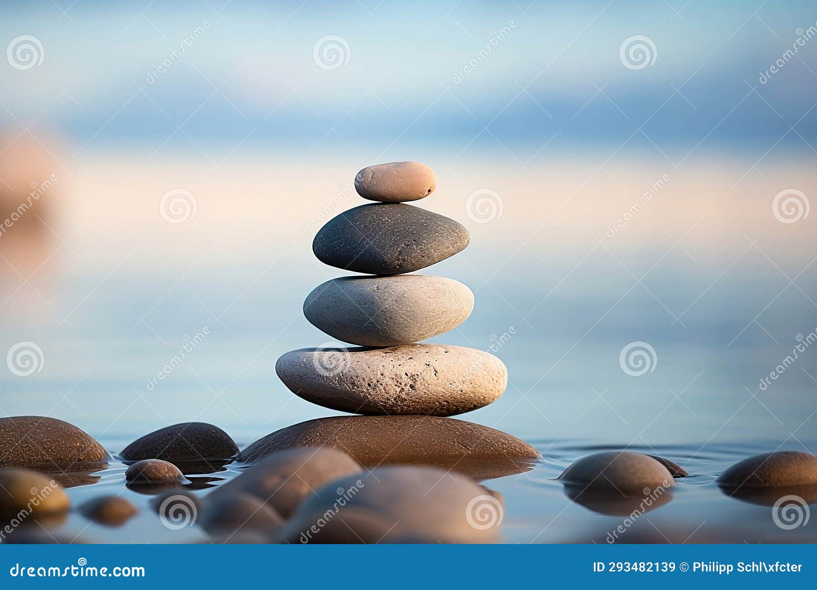 Serene Meditation and Balanced Stones Symbolizing Inner Peace and ...