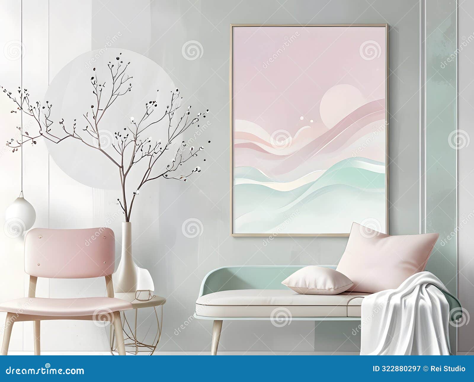 Serene Minimalist Backgrounds: Pastel Colors and Elegant Patterns Stock ...