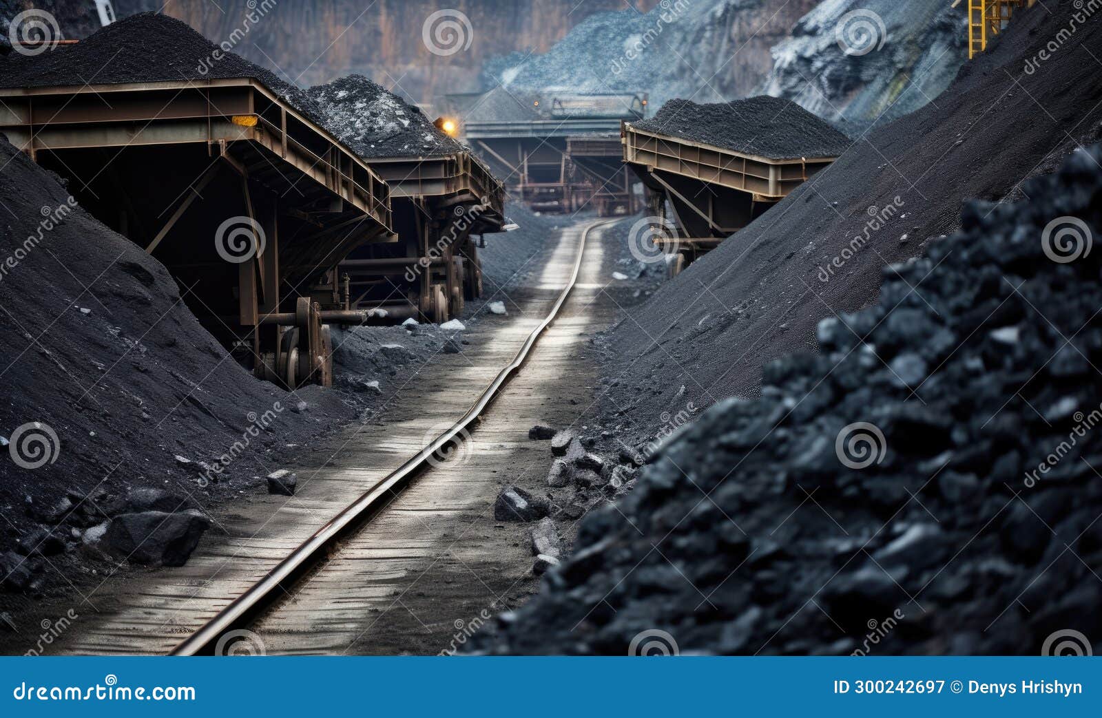 A Serene Railway Cutting through a Historic Coal Mine Stock ...