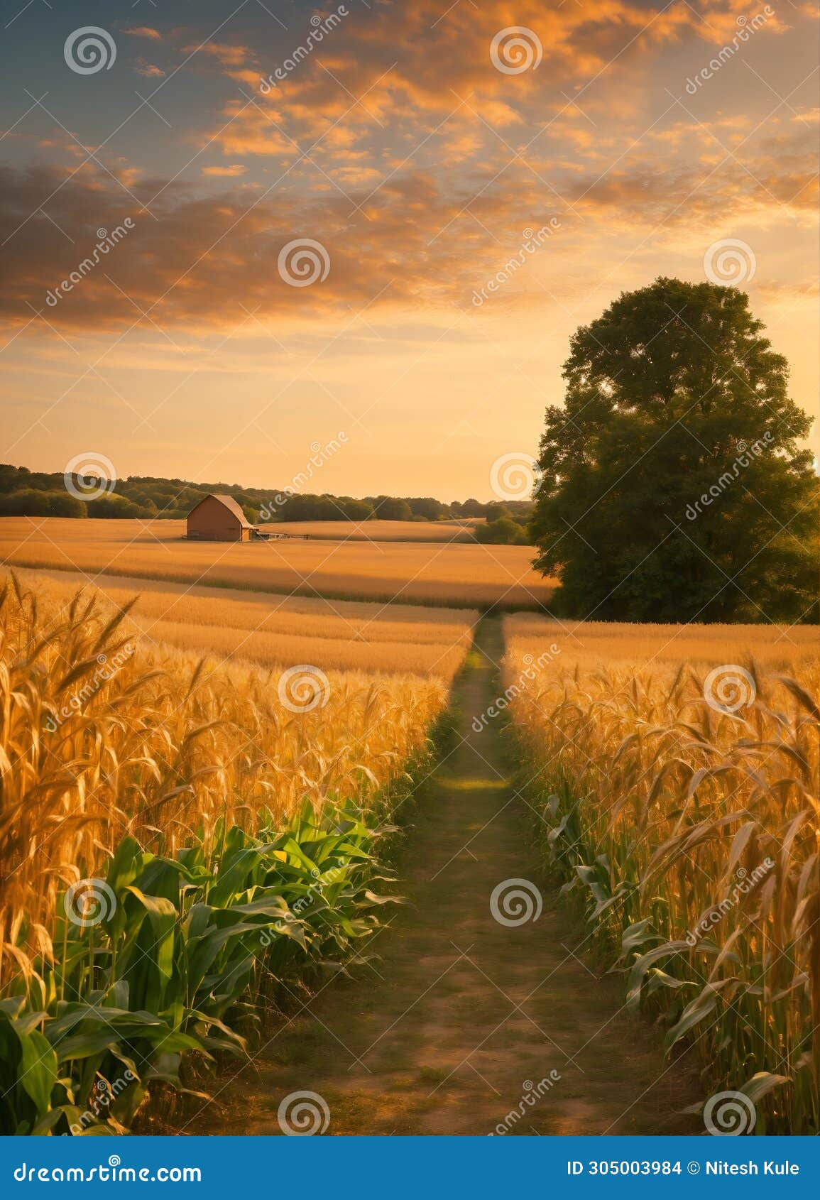 Serene River with a Distant House Stock Photo - Image of plant, nature ...