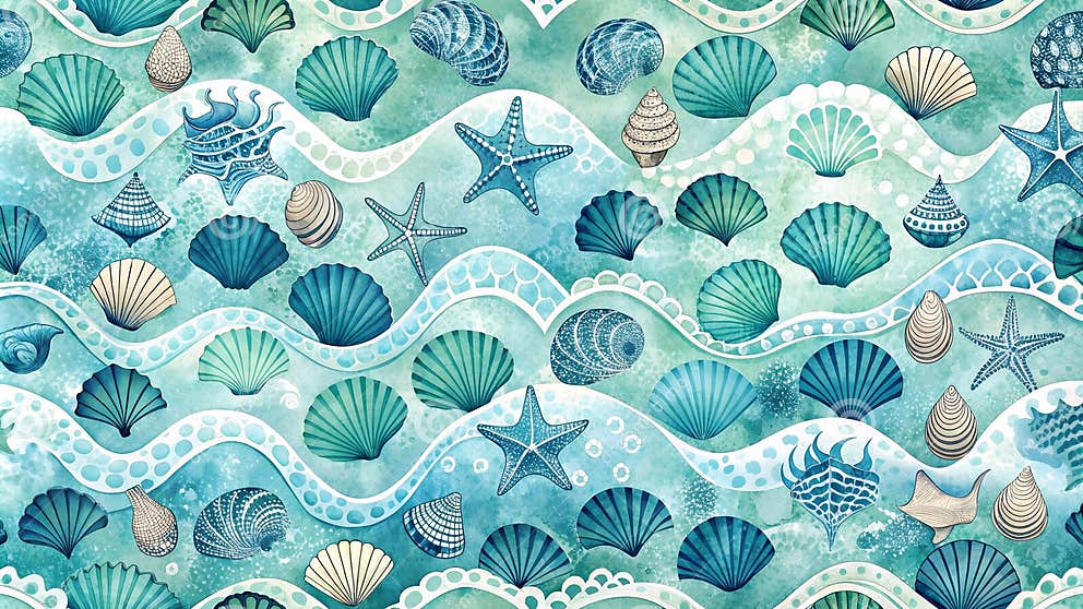 Serene Seashells: a Coastal Batik Pattern Inspired by the Rhythms of ...
