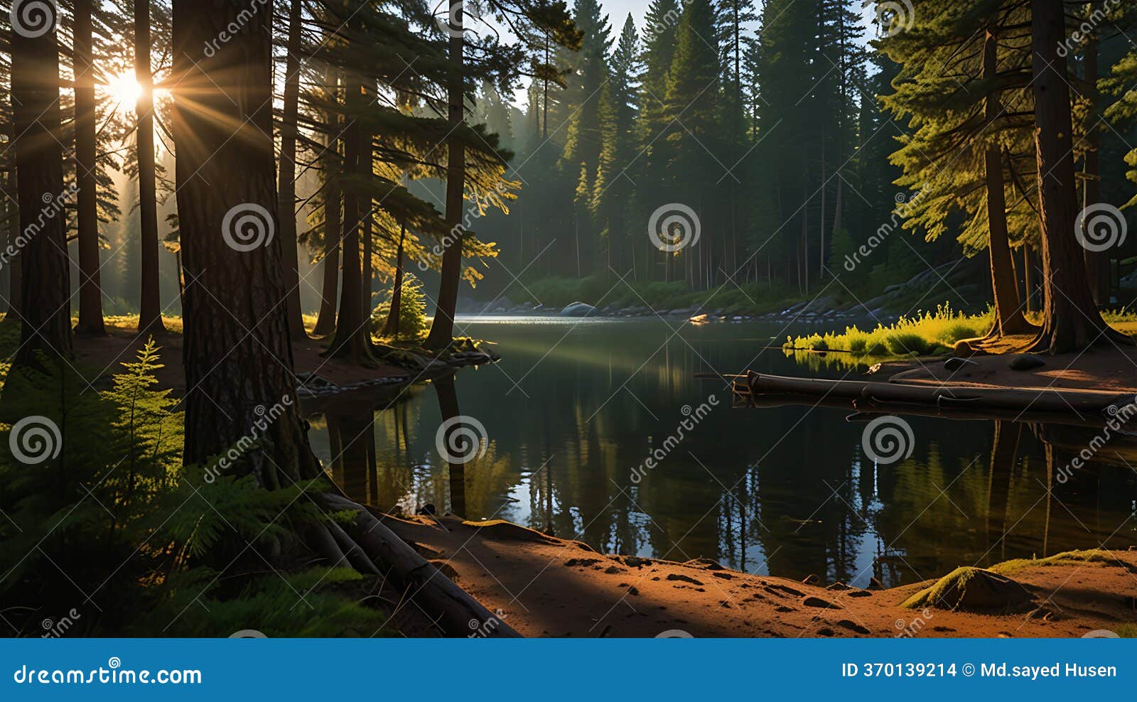 Serene Sunrise Farewell Misty Sunrise Landscape With The Word Goodbye ...