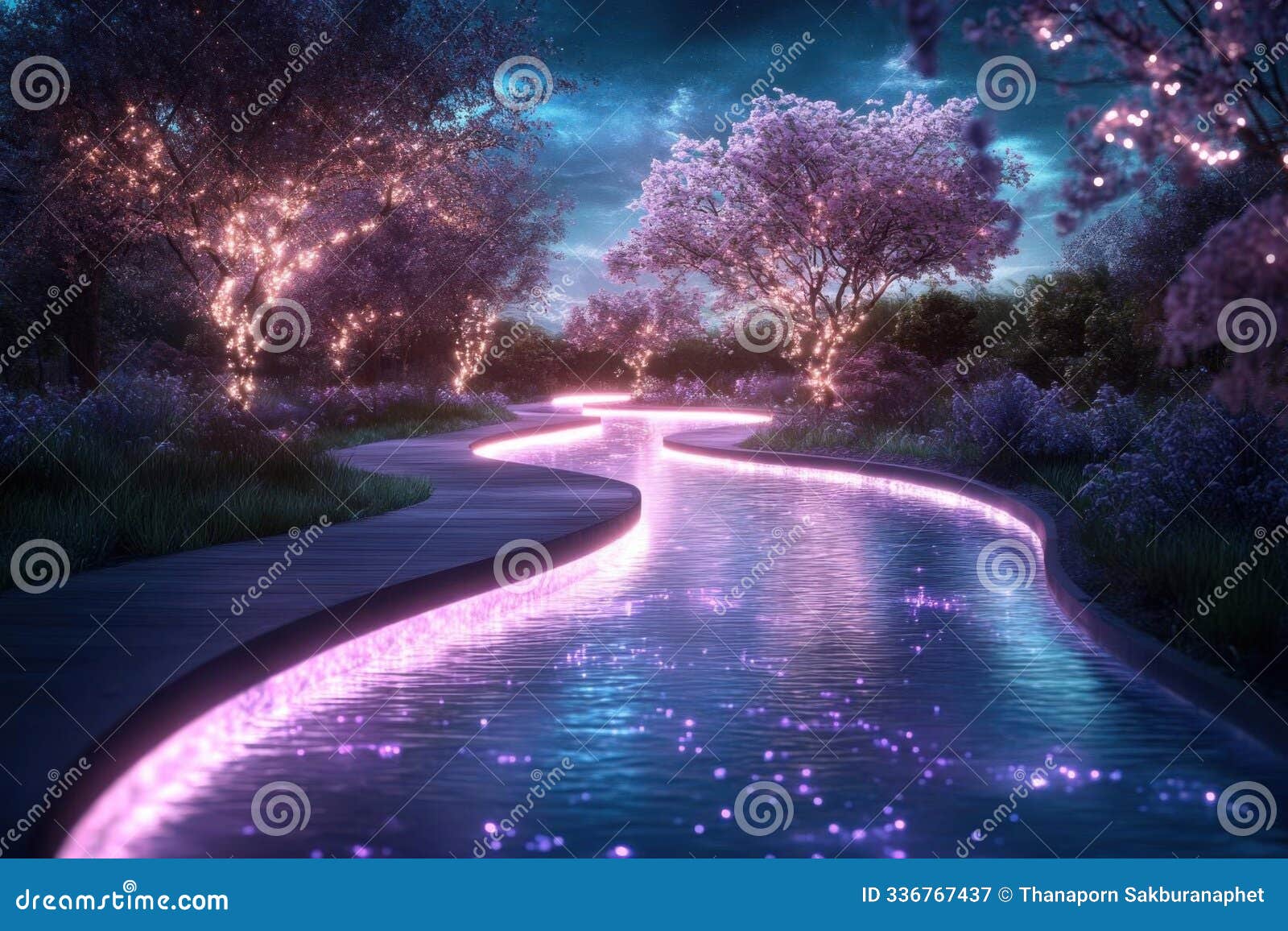 Twilight Scene Of A Partially Submerged Warehouse Parcels Floating ...