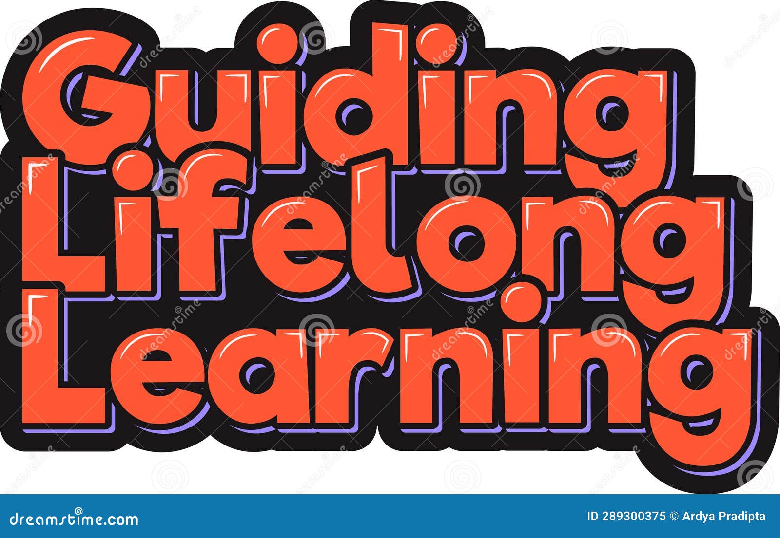 Guiding Lifelong Learning Typography Stock Illustration - Illustration ...