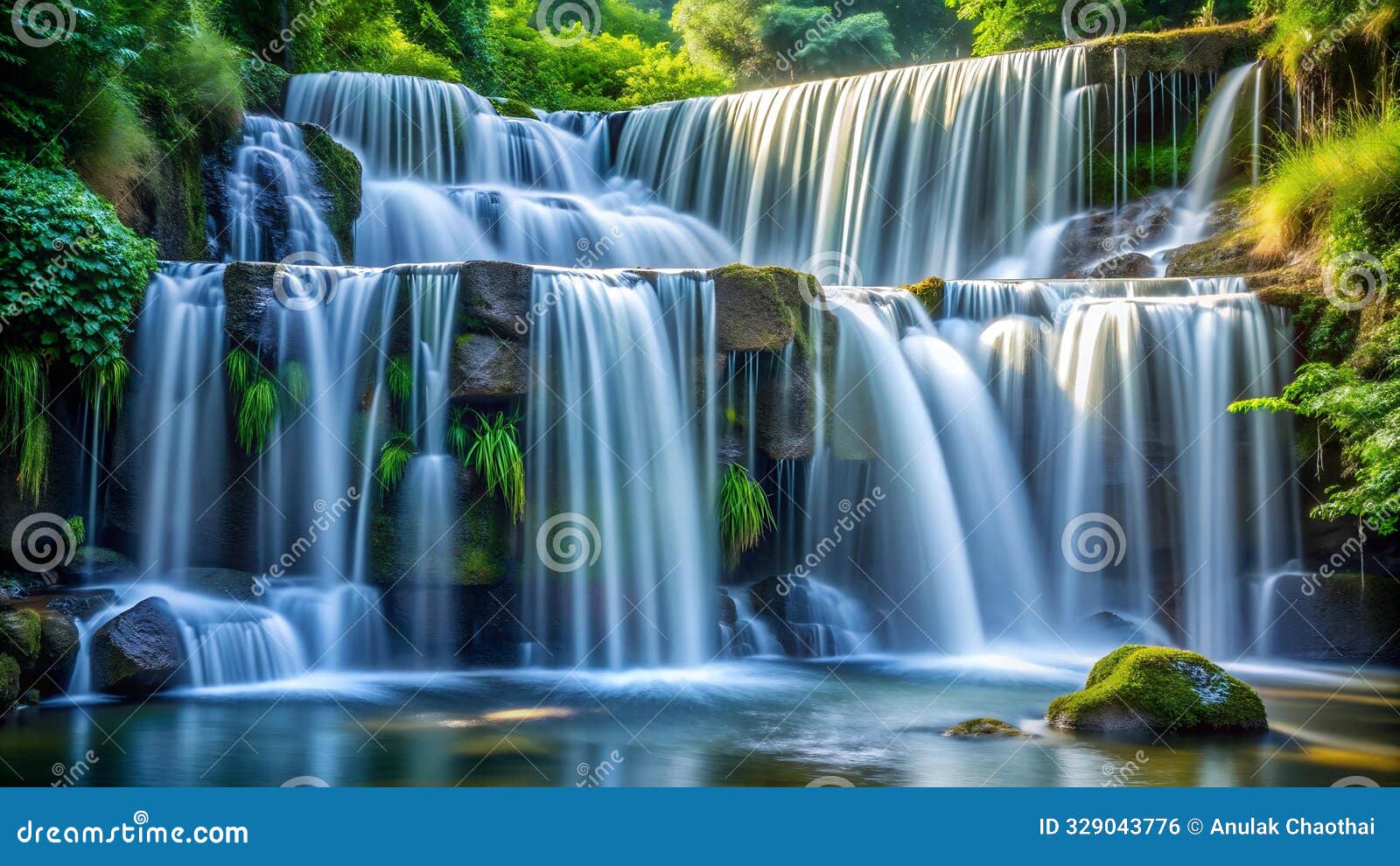 A Serene Waterfall Cascade Visualizing Agile Task Flow AI Generated ...