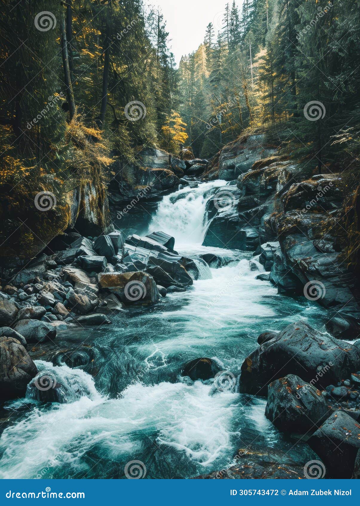 Serene Waterfall Painting: Realistic Creek And Waterfalls In Watercolor ...