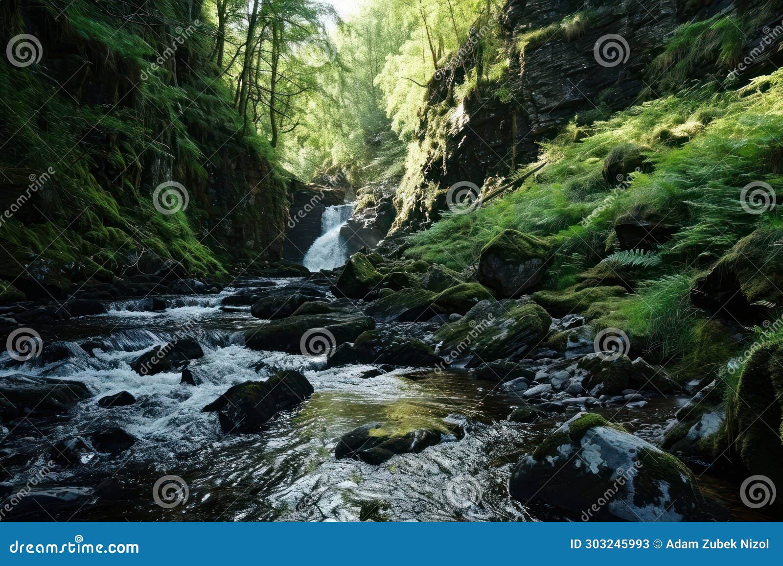 Serene Waterfall Painting: Realistic Creek And Waterfalls In Watercolor ...