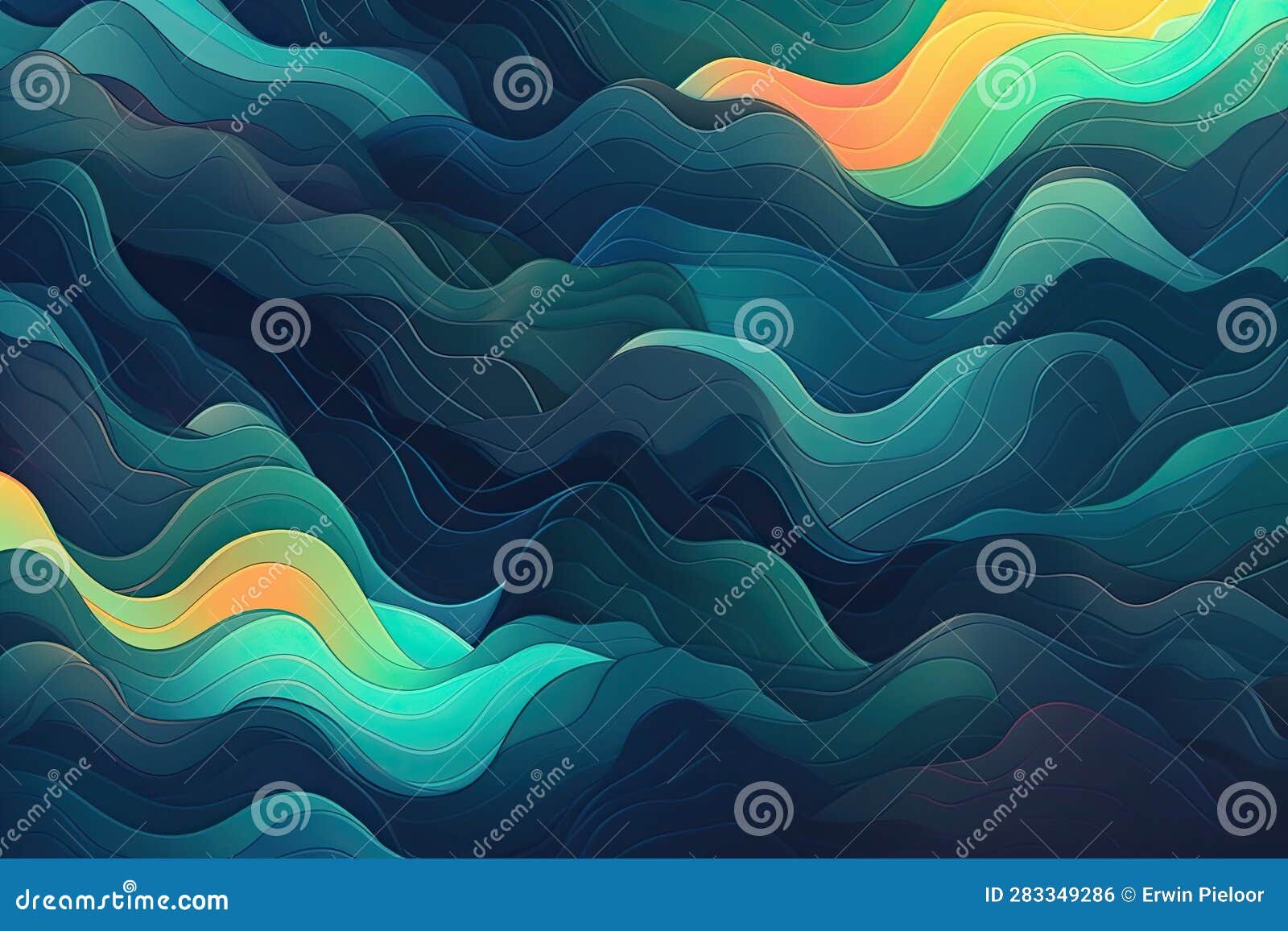 Serene Wave Inspired Background Design for Your Creative Project Stock ...