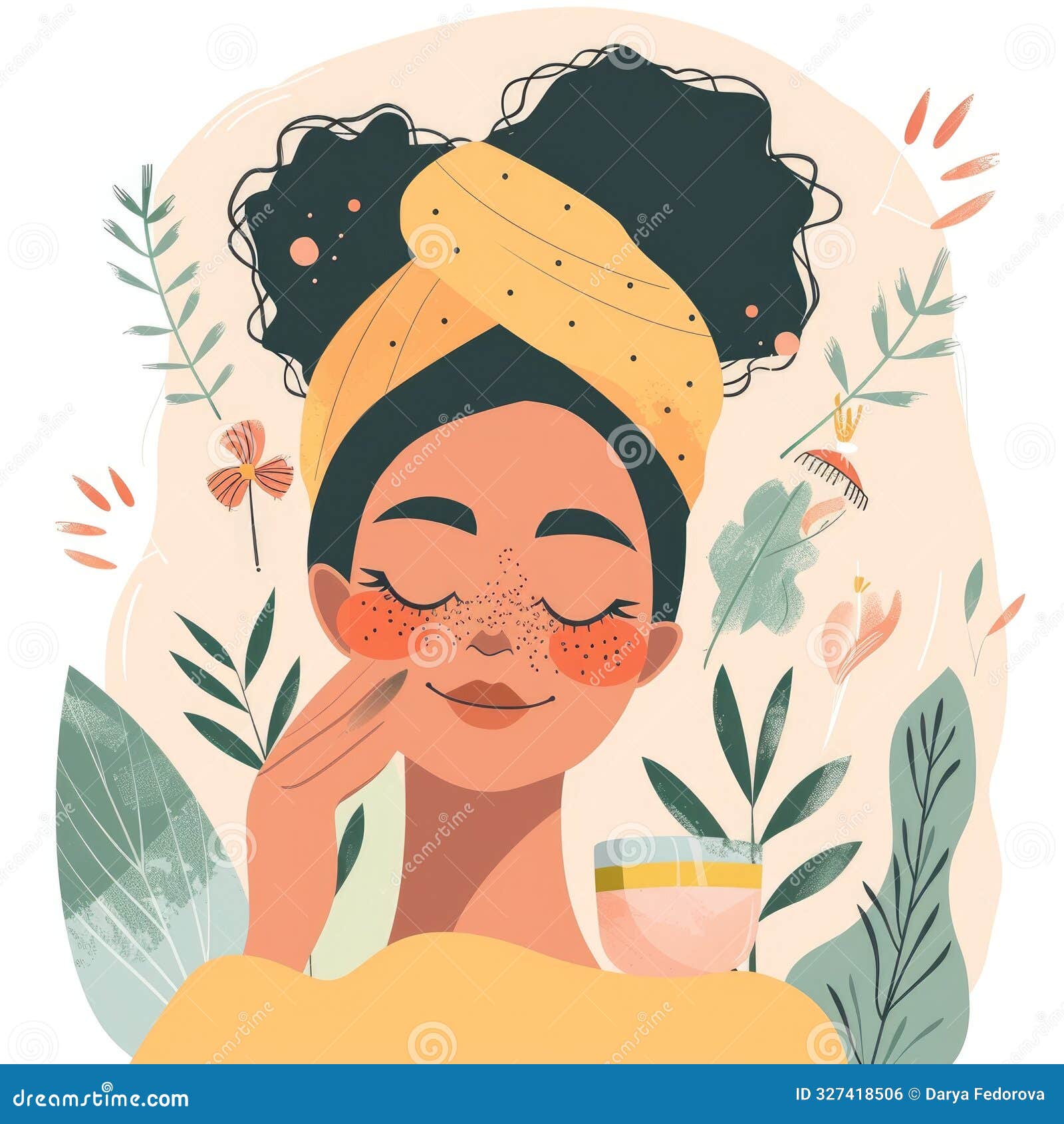 Serene Woman Lies With Stones On Her Back In A Spa Salon During A ...