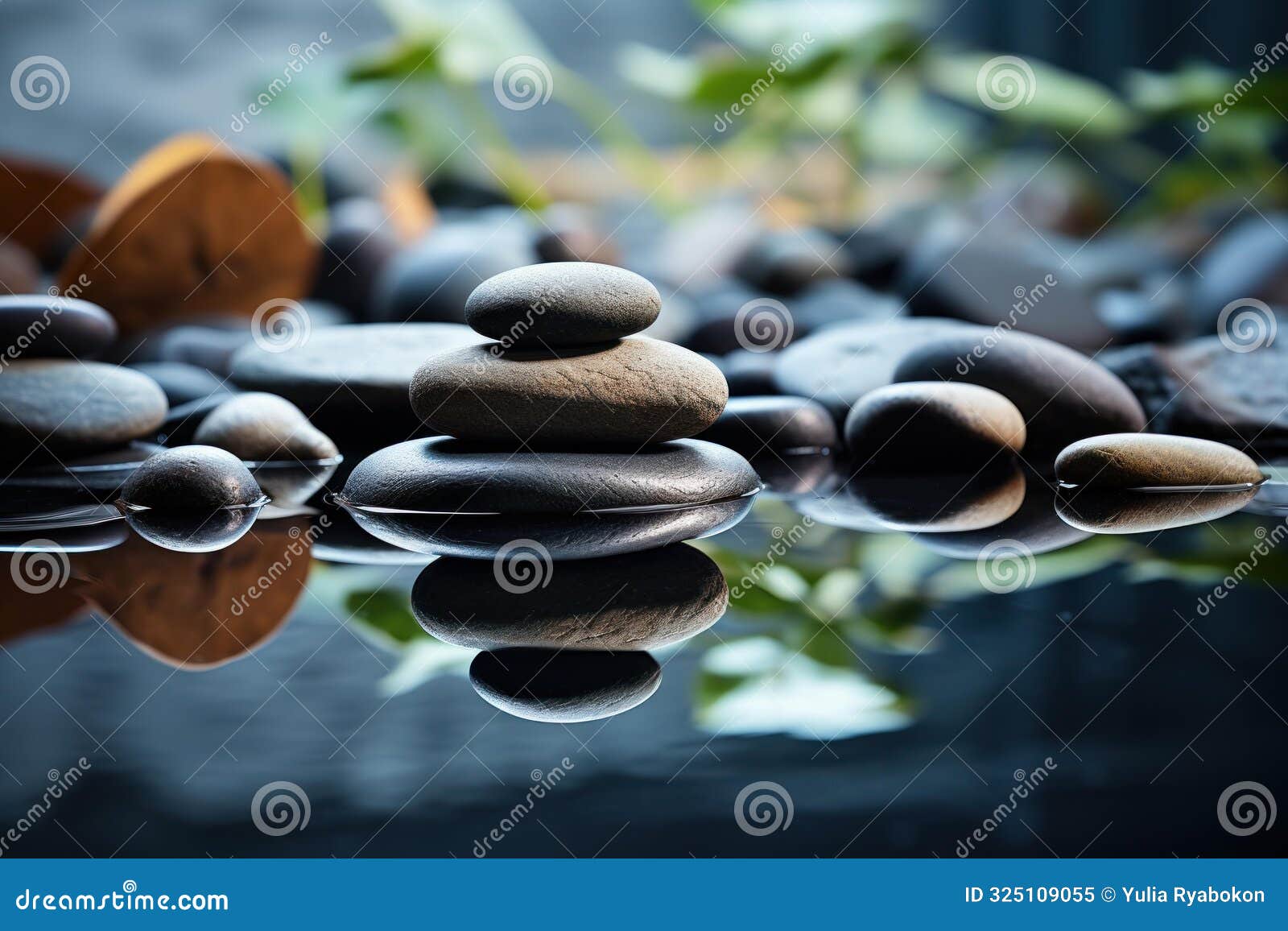 Serene Zen Stones on Water Surface Stock Image - Image of concept ...