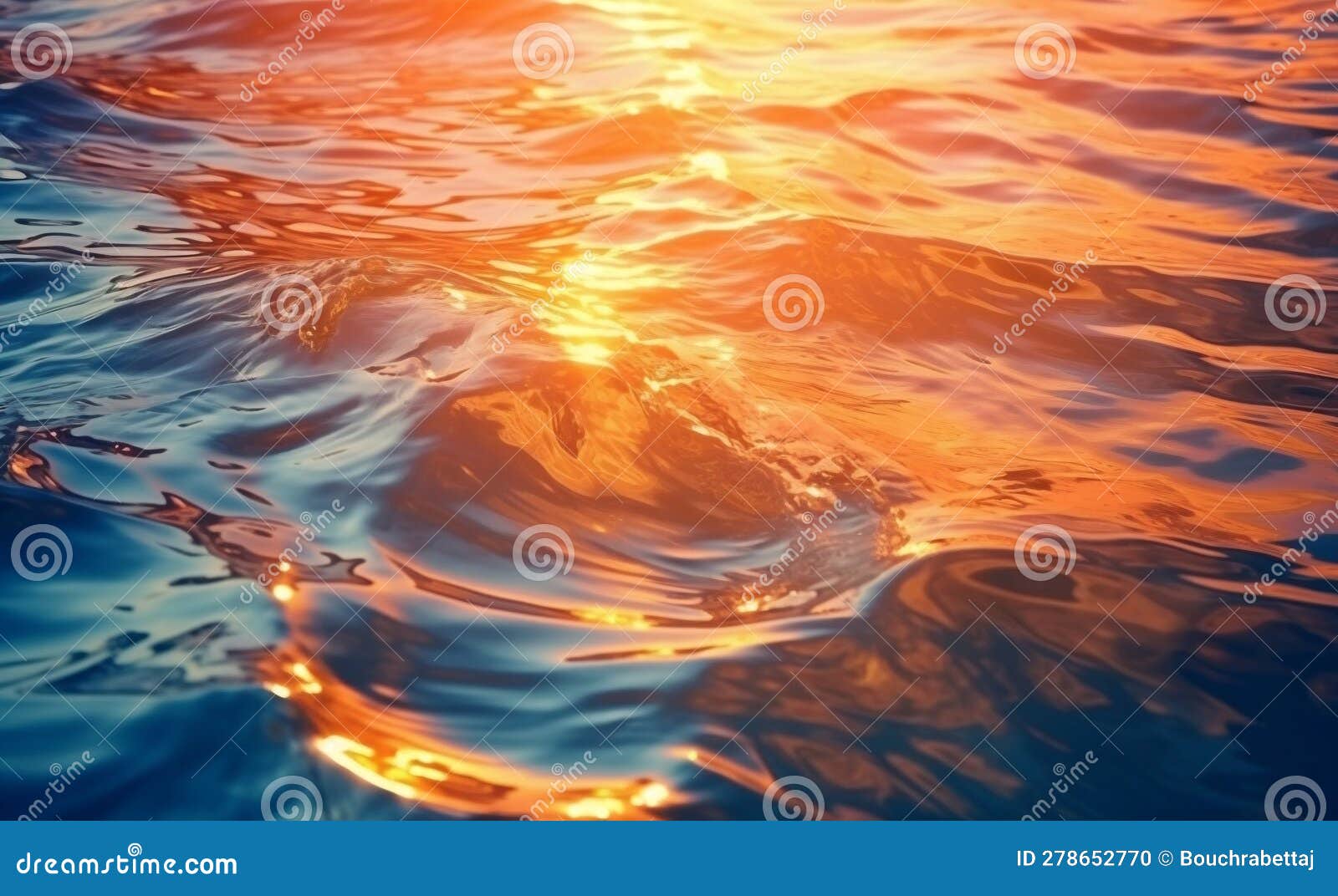 Serenity in Chaos: Beautiful Water Surface with Reflective Waves ...