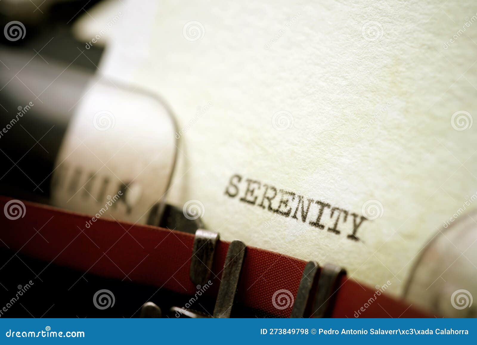 Serenity concept view stock photo. Image of title, write - 273849798