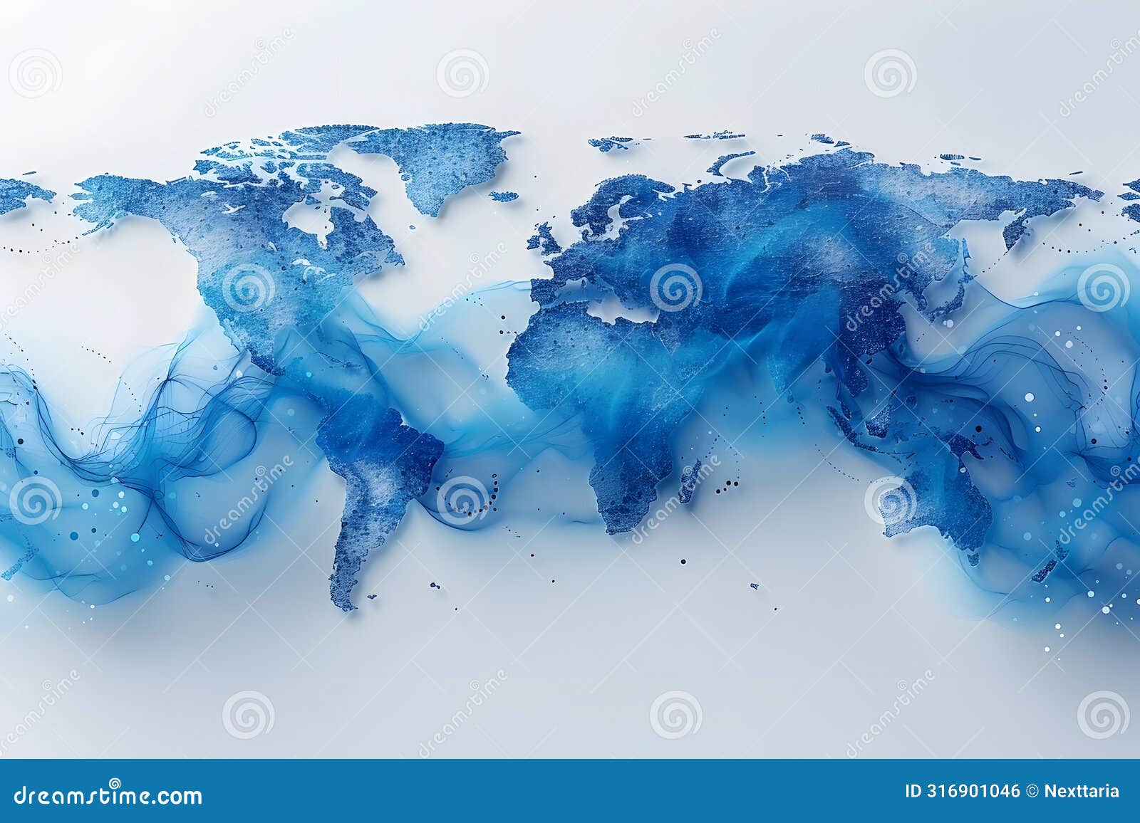 Serenity Found: Abstract Earth Map Illustration Stock Illustration ...