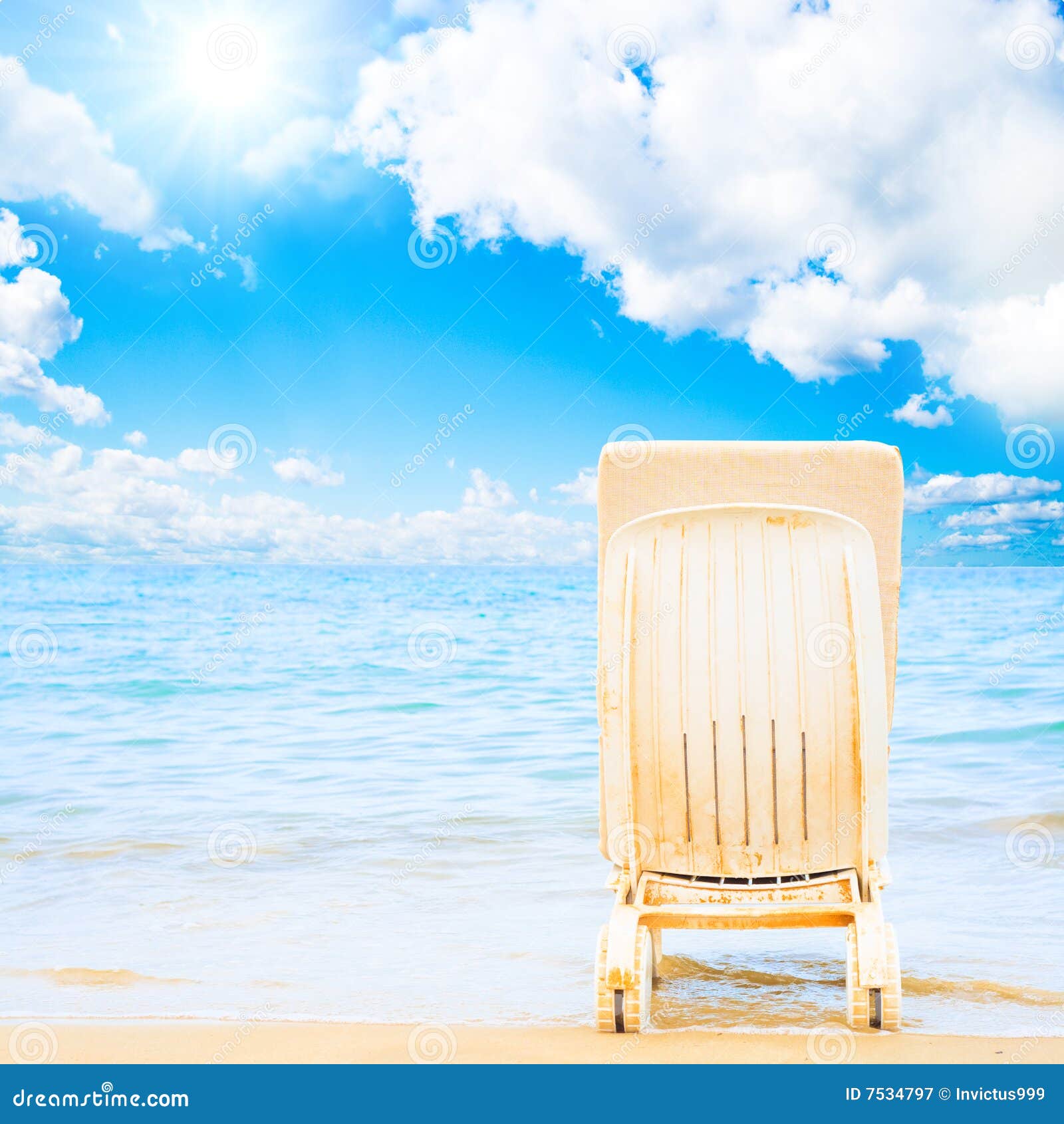 Serenity and Peace on a Beach Stock Image - Image of resort, calm: 7534797