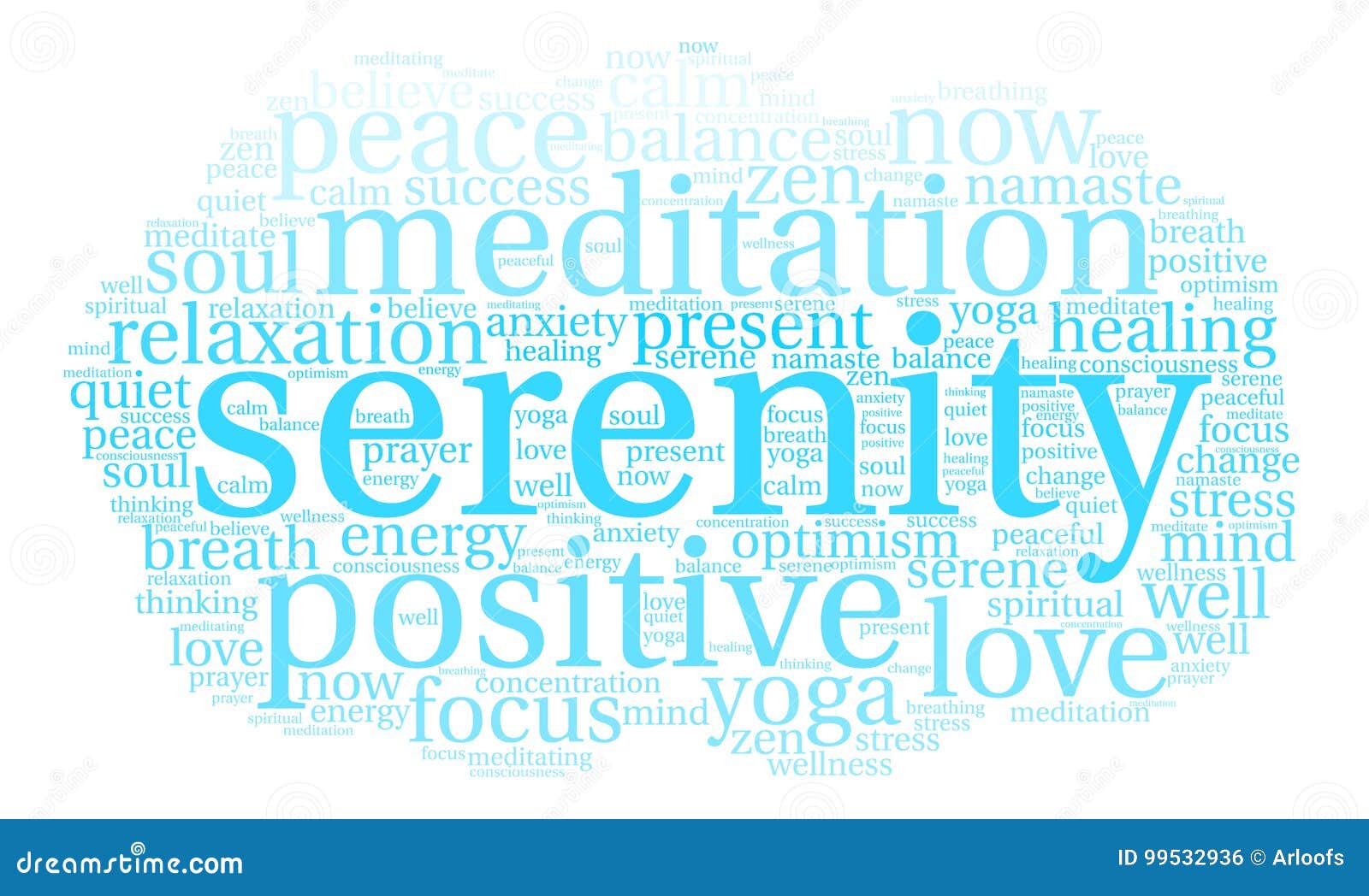 Serenity Word Cloud Cartoon Vector | CartoonDealer.com #98250629