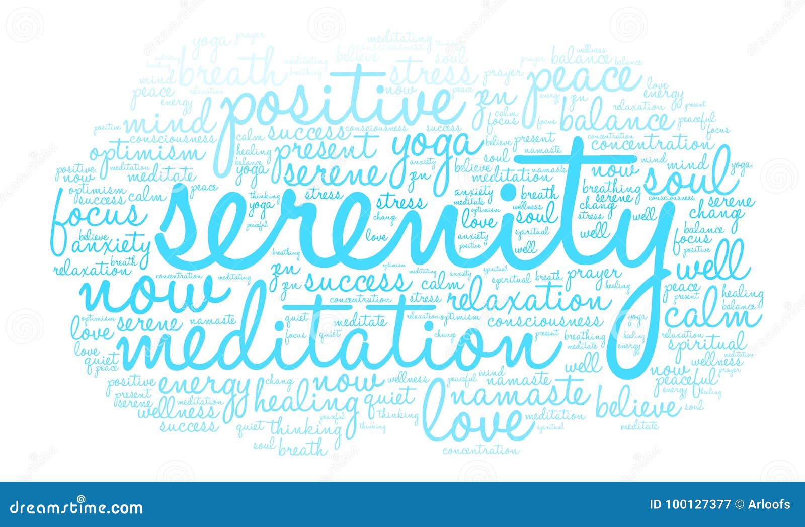 SERENITY Word In Digital Style. Vector Illustration | CartoonDealer.com ...
