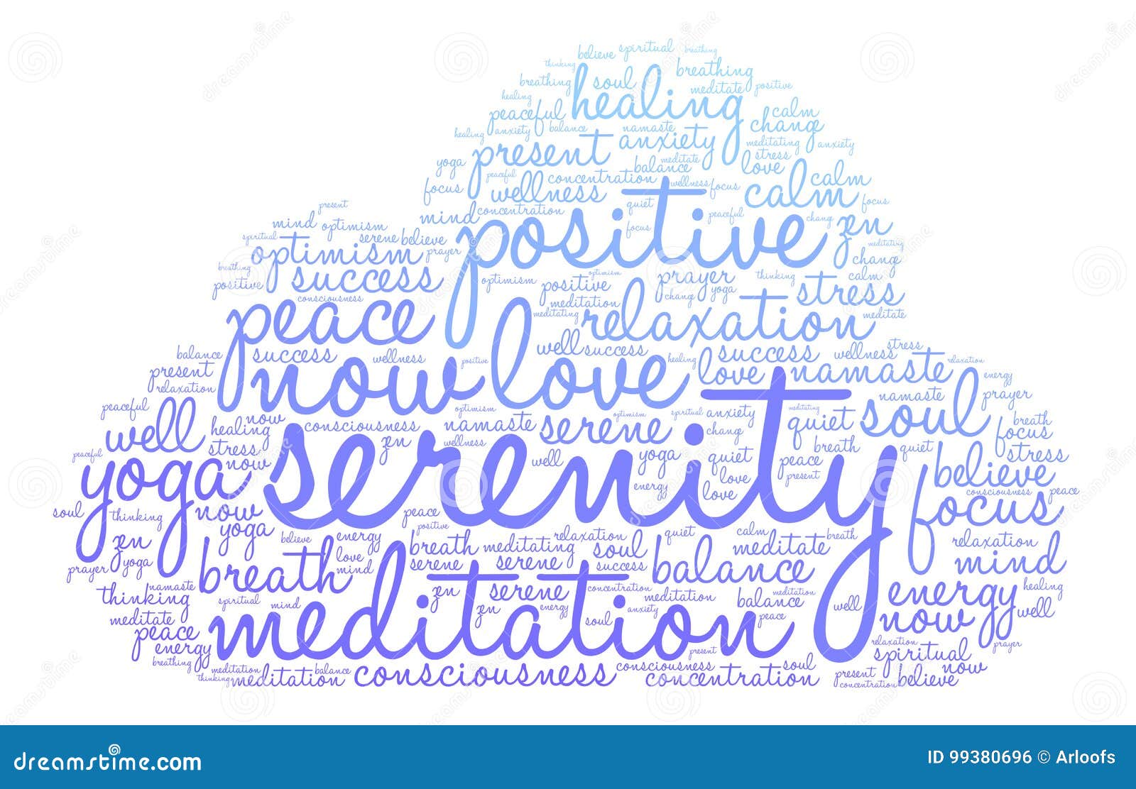 Serenity Word Cloud Cartoon Vector | CartoonDealer.com #98250629
