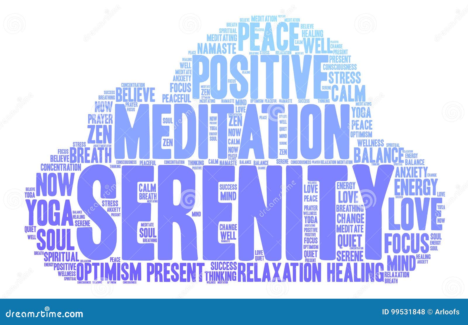 Serenity Word Cloud Cartoon Vector | CartoonDealer.com #98250629