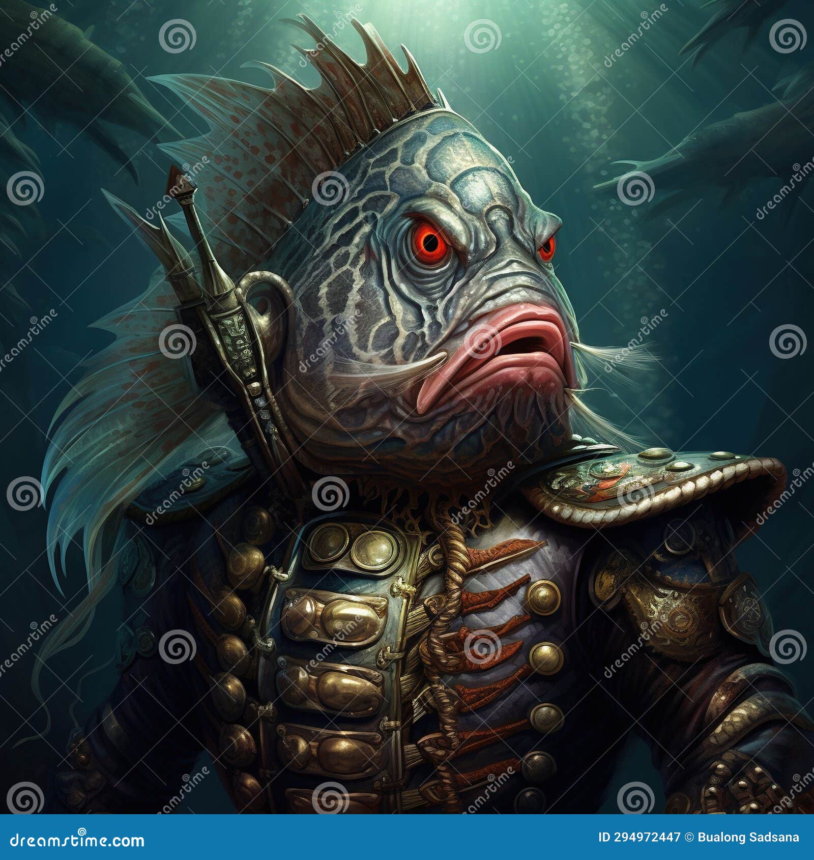 Sergeant Major Fish Abudefduf Saxatilis Made with Generative AI ...