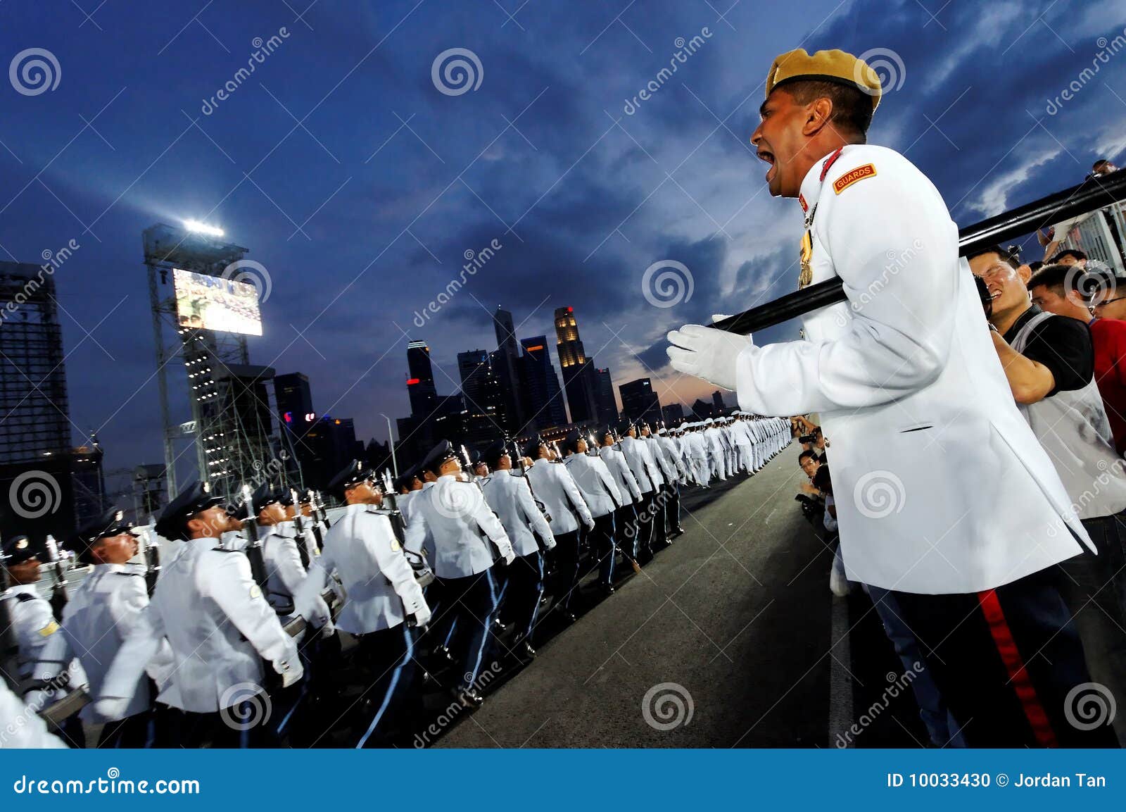 Sergeant Major Giving Command As Troop March Past Editorial Image ...