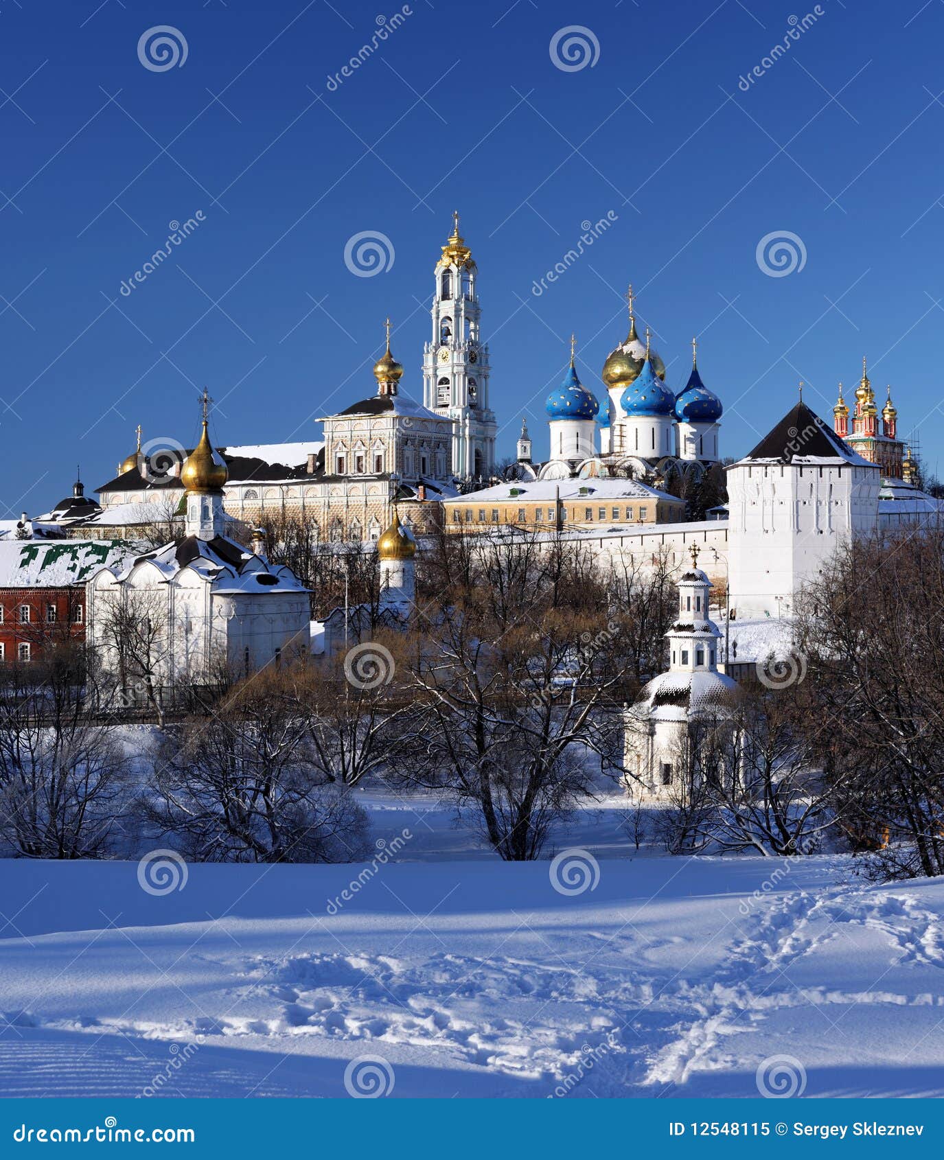Sergiev Posad Monastery at Winter Stock Image - Image of religion ...