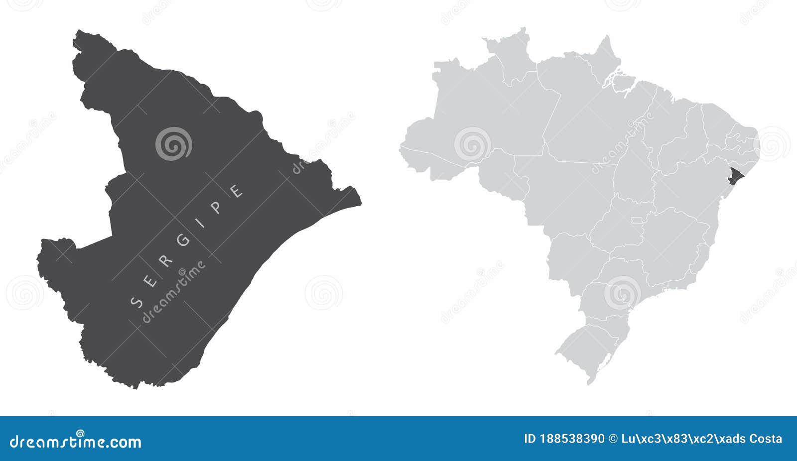 Sergipe State Regions Map Stock Photography | CartoonDealer.com #192347786