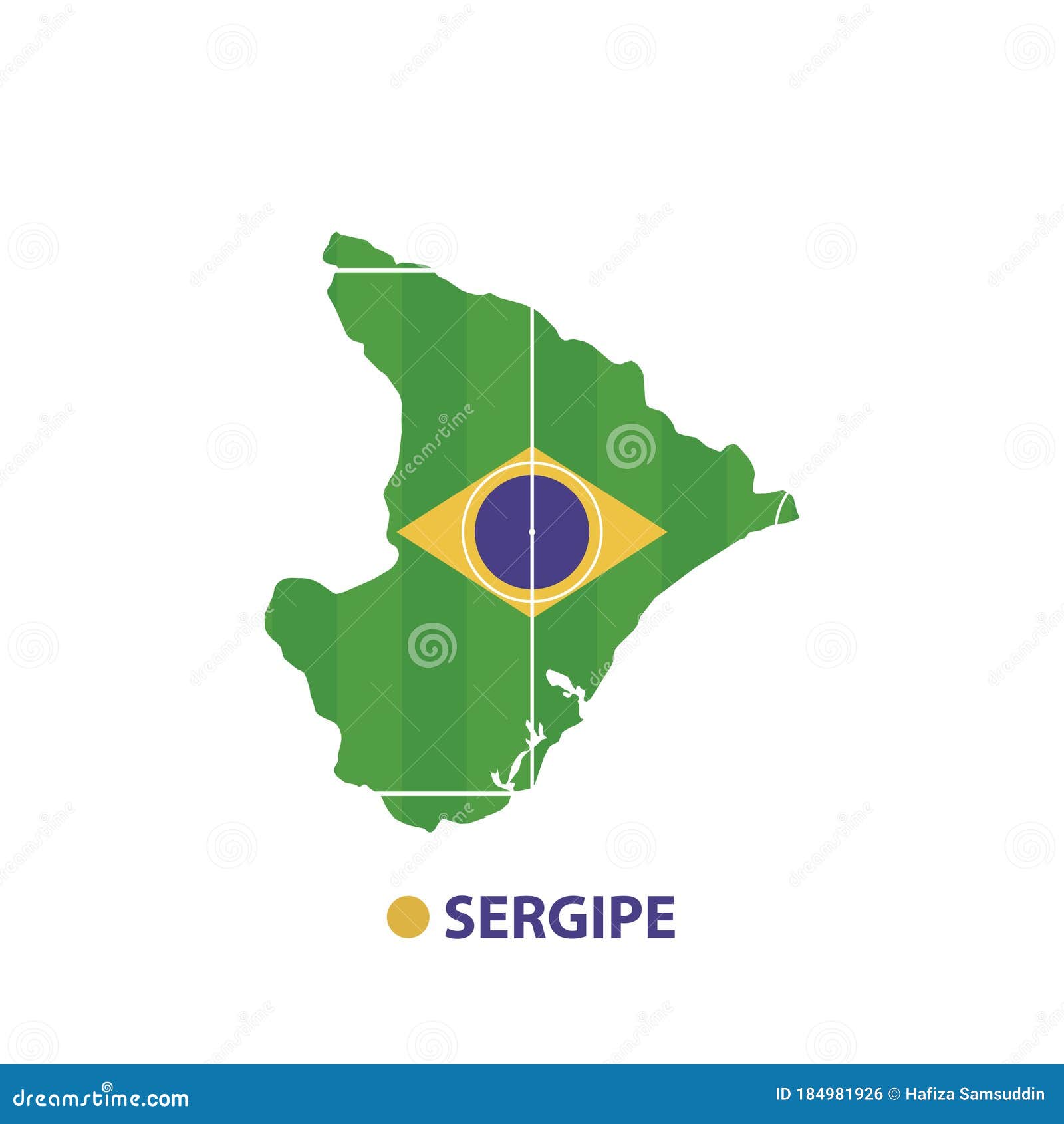 Sergipe State Map. Vector Illustration Decorative Design Stock ...