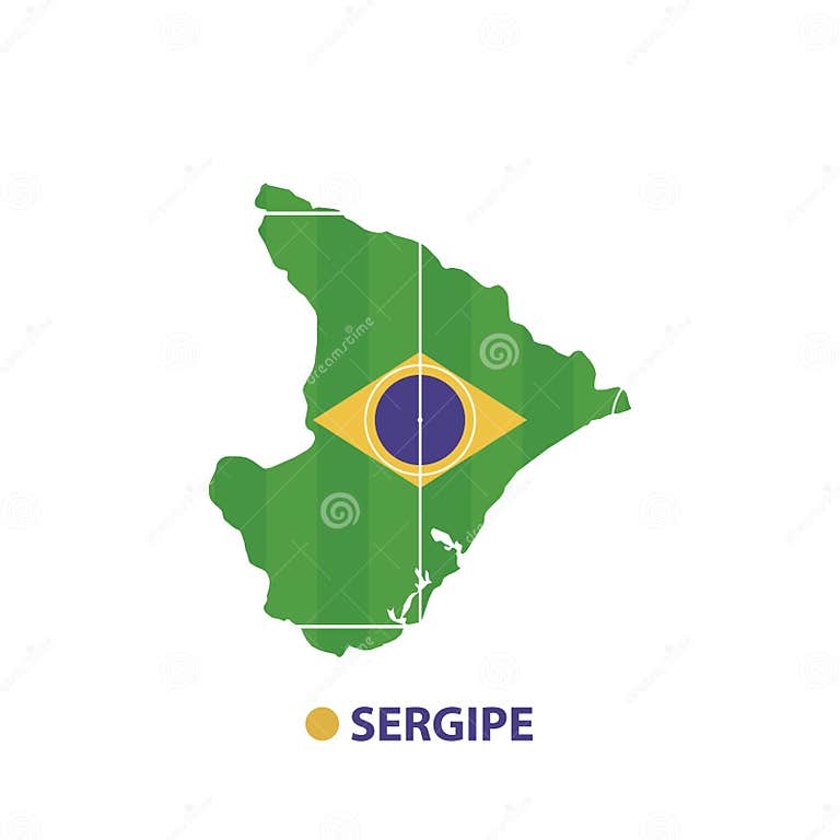 Sergipe State Map. Vector Illustration Decorative Design Stock ...