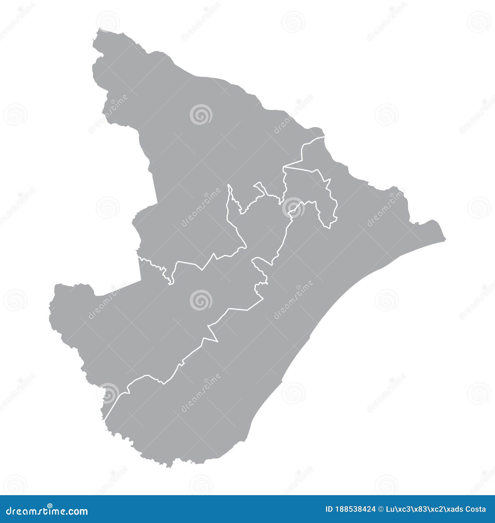 Sergipe State Regions Map Stock Photography | CartoonDealer.com #192347786