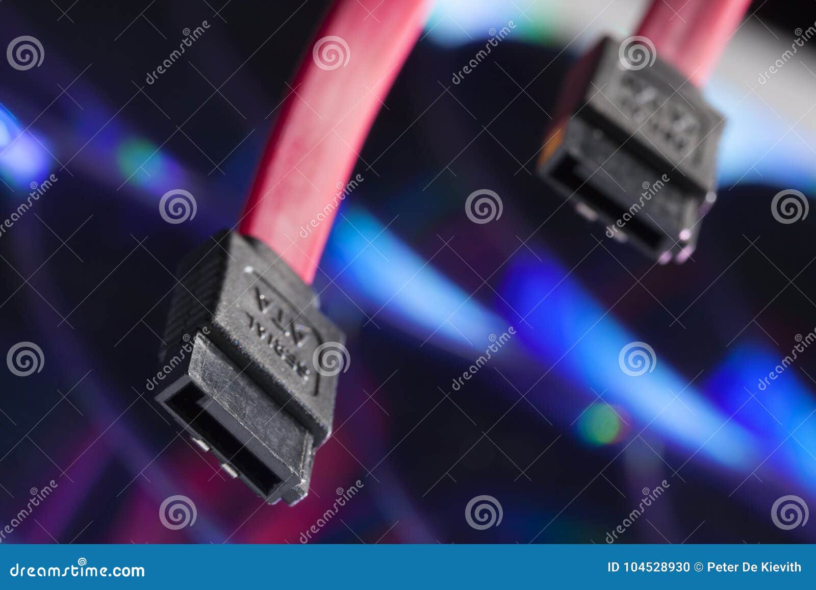Serial Ata Connection Cable Stock Photo - Image of plug, cable: 104528930