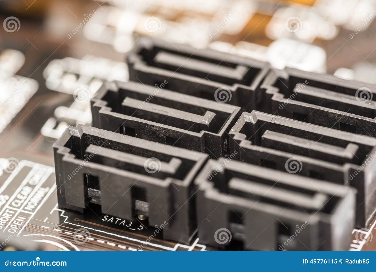 Serial ATA Connectors stock image. Image of network, hard - 49776115
