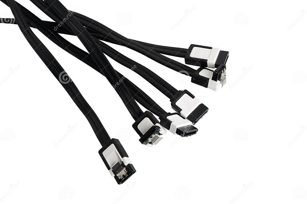 Serial at Attachment SATA, Serial ATA Cables Stock Photo - Image of ...