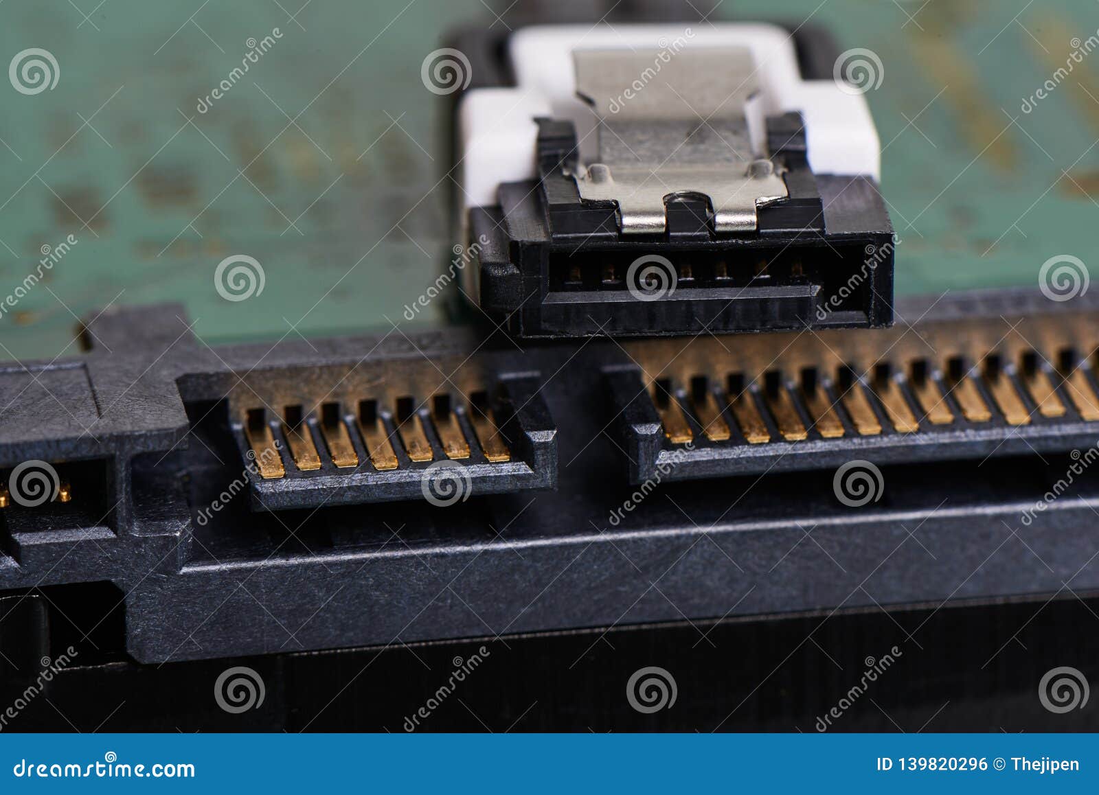 Serial at Attachment SATA, Serial ATA Stock Photo - Image of component ...