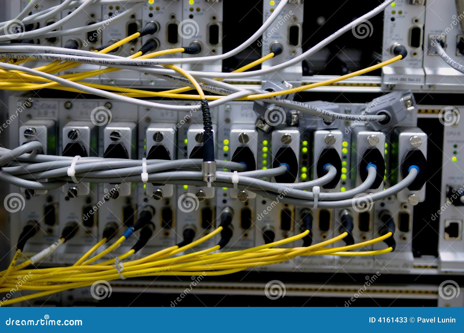 Serial Cables and Optical Fibe Stock Image - Image of card, light: 4161433