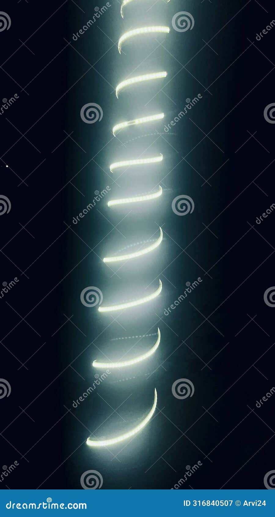 Serial Light Fully Covered on the Tree in a Circular Design at Night ...