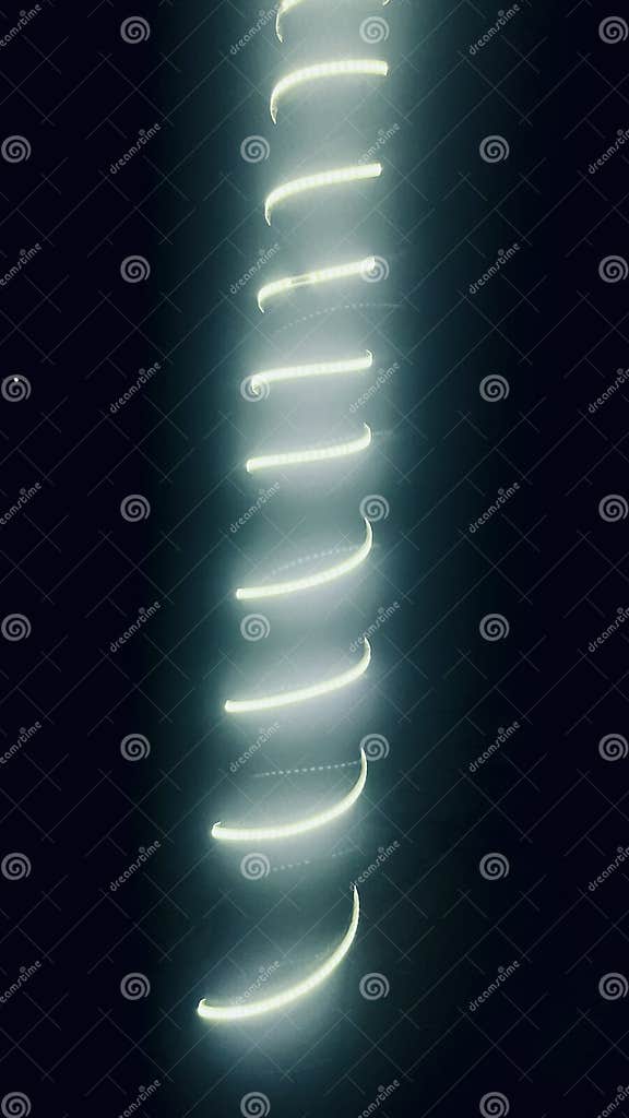 Serial Light Fully Covered on the Tree in a Circular Design at Night ...