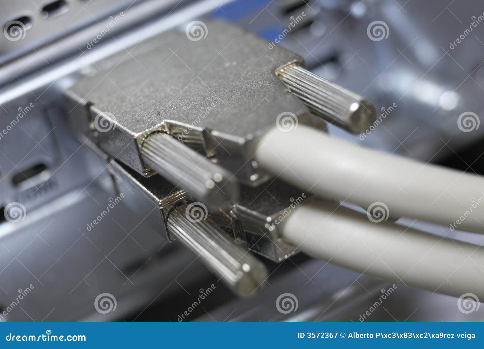 Serial plugs closeup stock image. Image of link, switch - 3572367