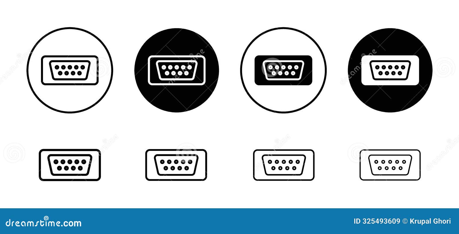 Serial Icon Symbol Set Collection. Serial Simple Vector Sign Bundle ...