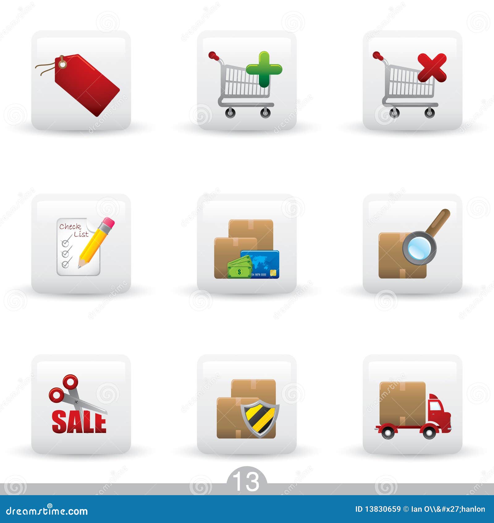 Serie 13 Dell'icona - Acquisto Del Internet Illustrazione Vettoriale ...