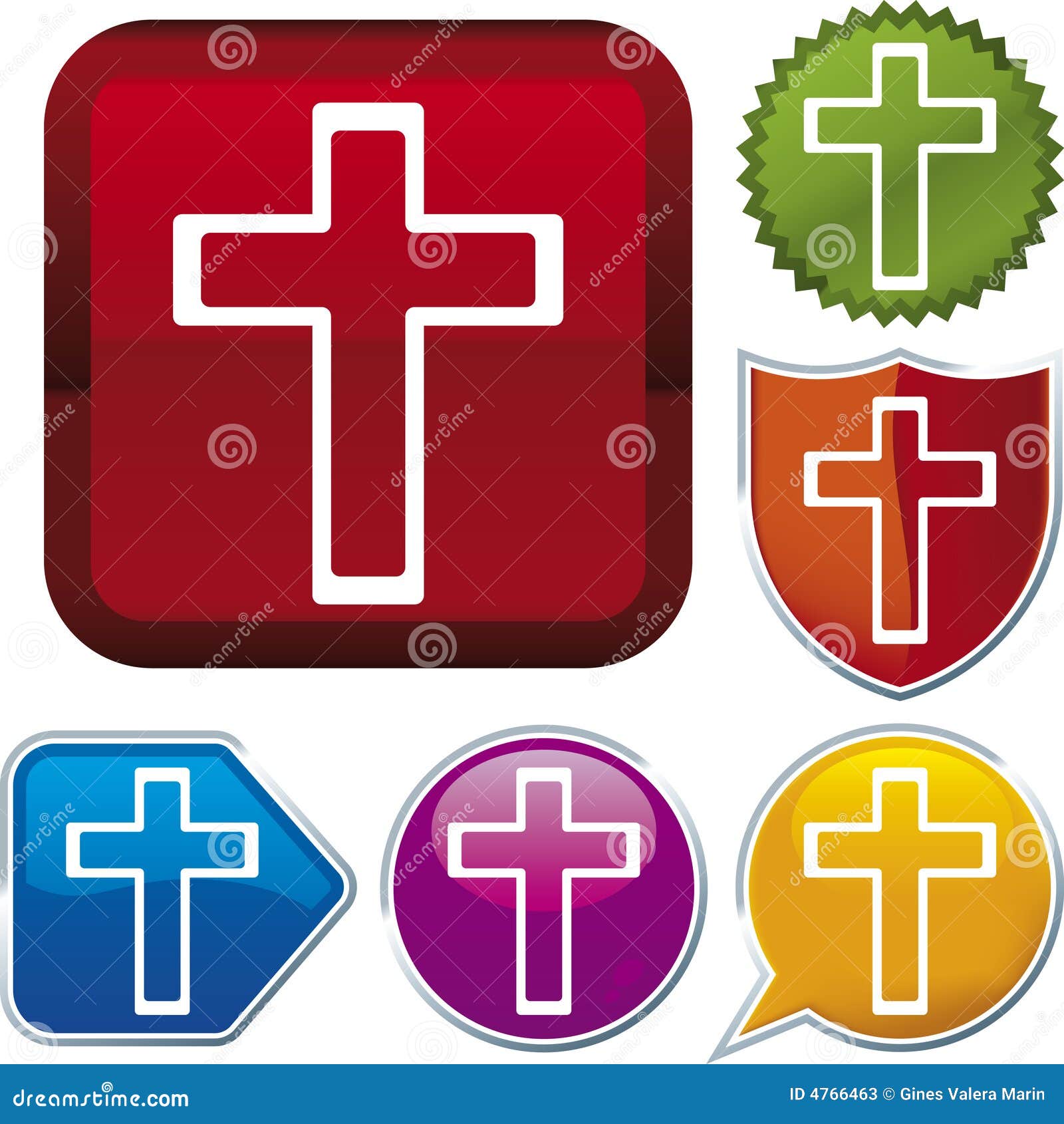 Serie del icono: cruz ilustración del vector. Ilustración de muestra ...