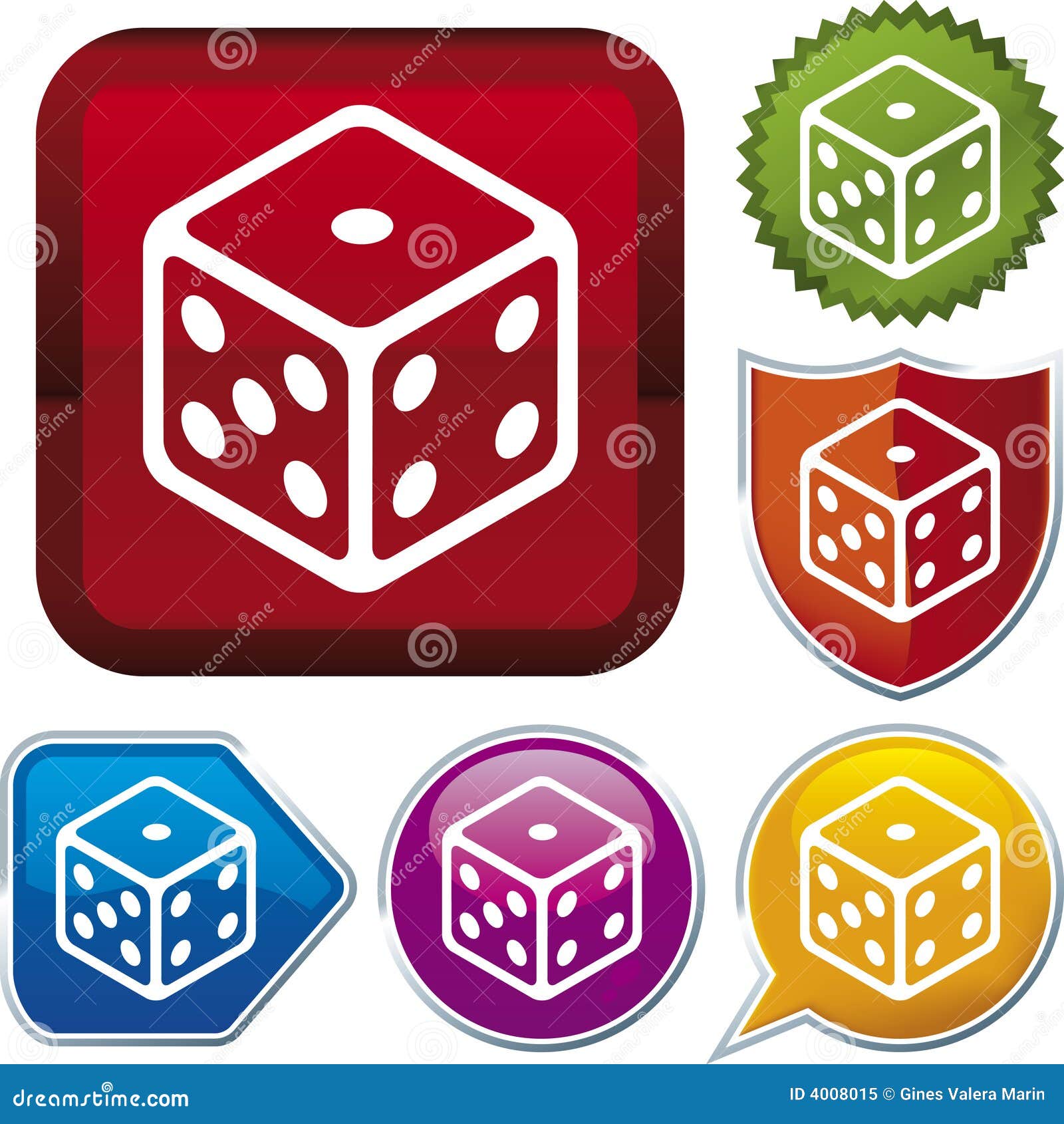 Serie Del Icono: Dados (vector) Ilustración del Vector - Ilustración de ...