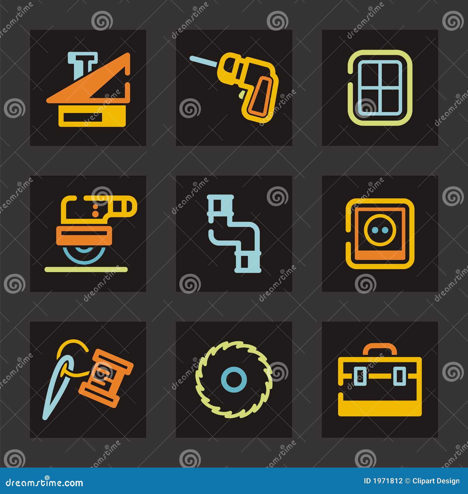 Serie Del Icono De Las Herramientas Ilustración del Vector ...